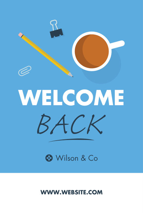 Welcome Back Signs For Work